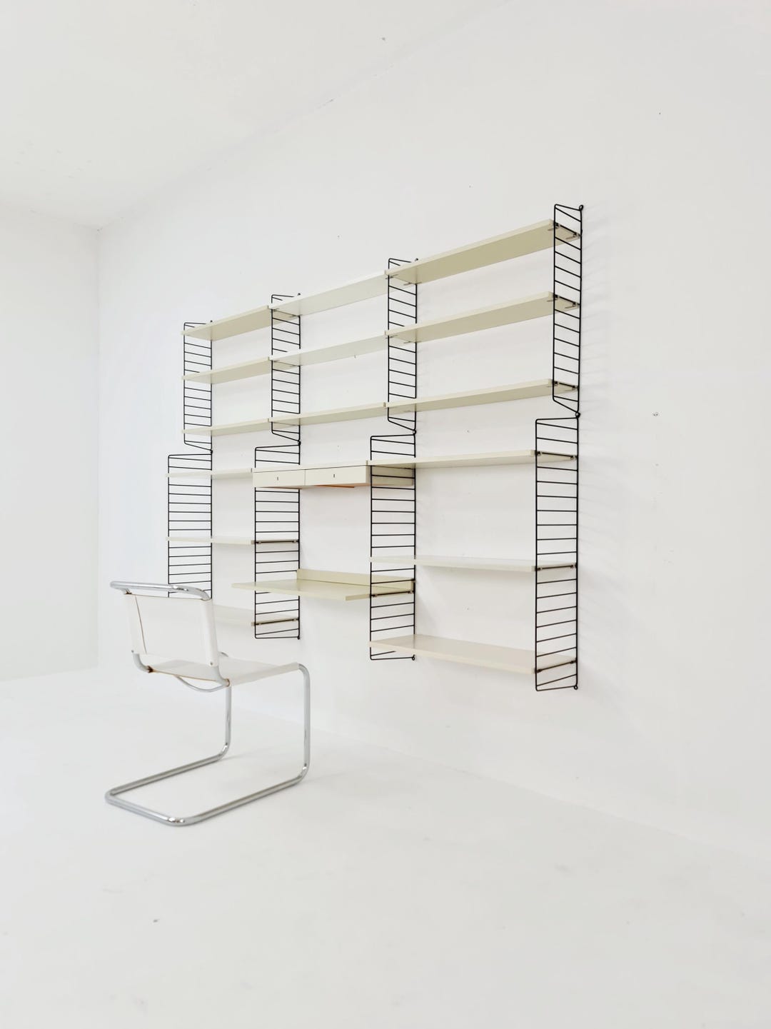 Wall-mounted Original Swedish String Shelf System, Bookcase Teak by ...