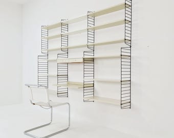 Wall-mounted Original Swedish String Shelf System, Bookcase Cabinet ...