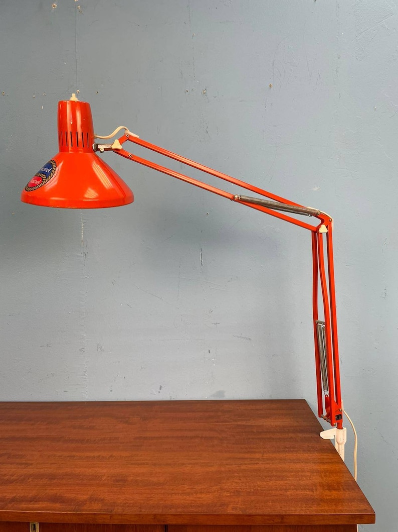 Retro Orange Desk Lamp From the 60s/70s - Etsy