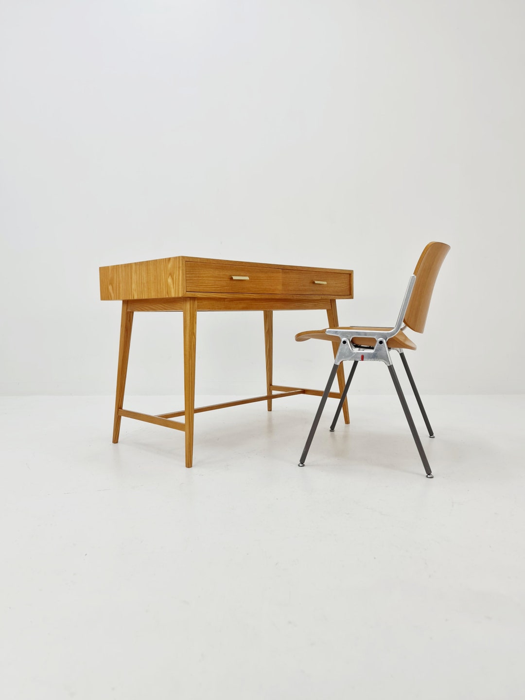 Free Standing Mid Century Vintage Desk German Desk by Horn Möbel 1950s ...