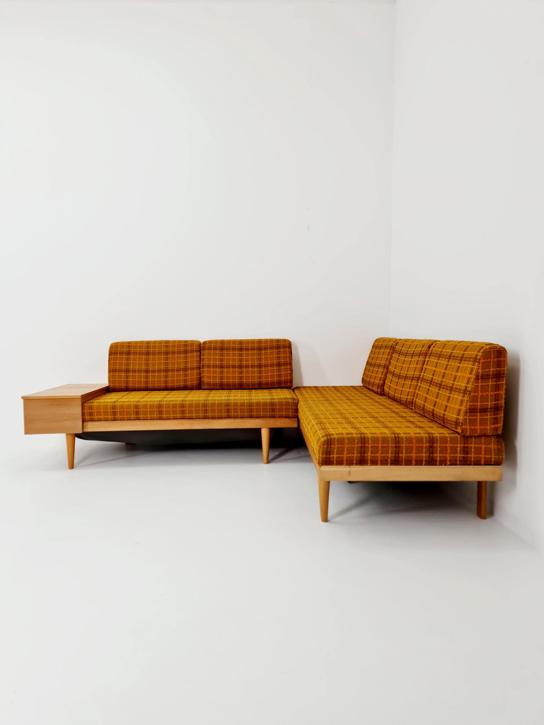 Rare Midcentury Swan Daybed Oak Wood, With Storage Place by Haldor Vik ...