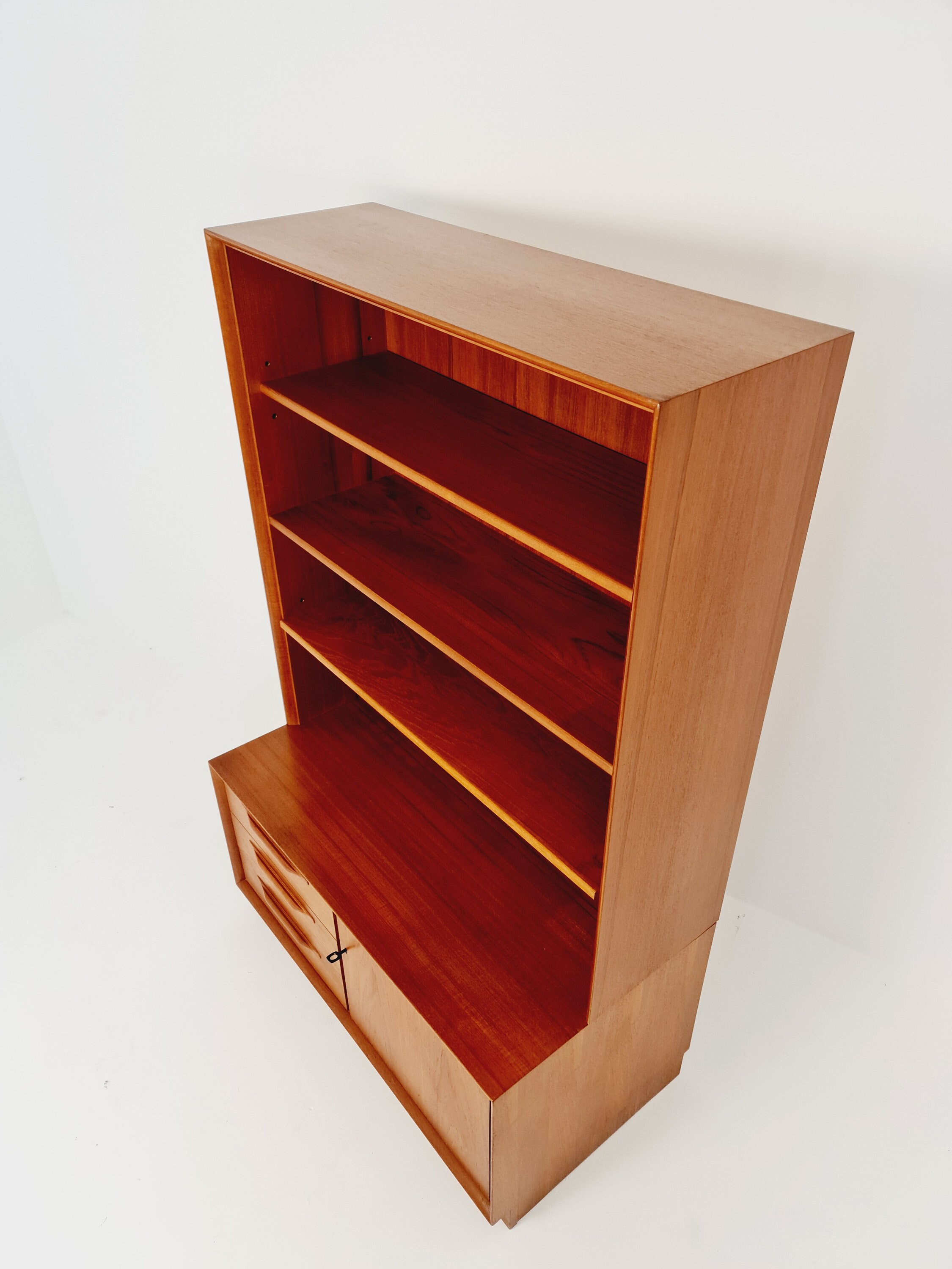 Scandinavian Bookshelf With Chest of Cabinet Teak Veneer From the 60s by Strobeck Danish Design Etsy