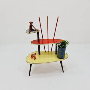 Big 1950s German Plant Stand, Colorful Vintage Mid-century Minimalist ...