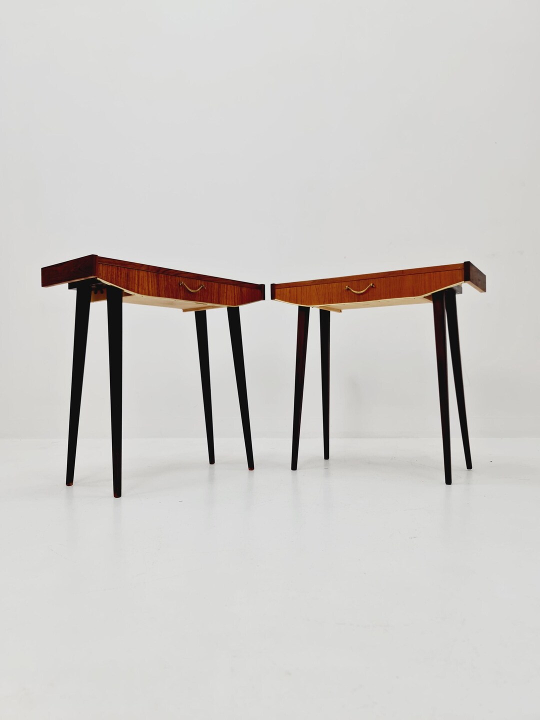 Mid Century Danish Teak Side Tables/ Bedside Tables/ Nightstands ...