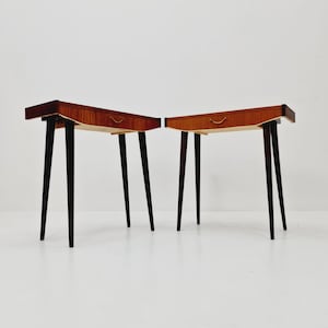 Mid Century Danish Teak Side Tables/ Bedside Tables/ Nightstands ...