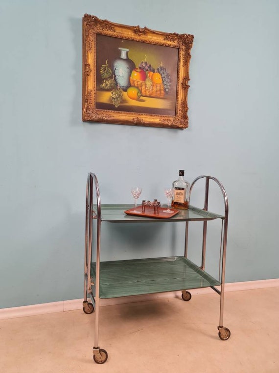 Vintage German Trolley Wood and Chrome From the 1960s - Etsy