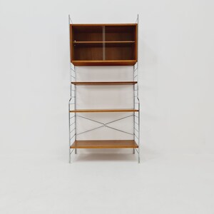 Free Standing String Shelf System, Bookcase With Cabinet Teak by WHB Germany, 1950s - Etsy