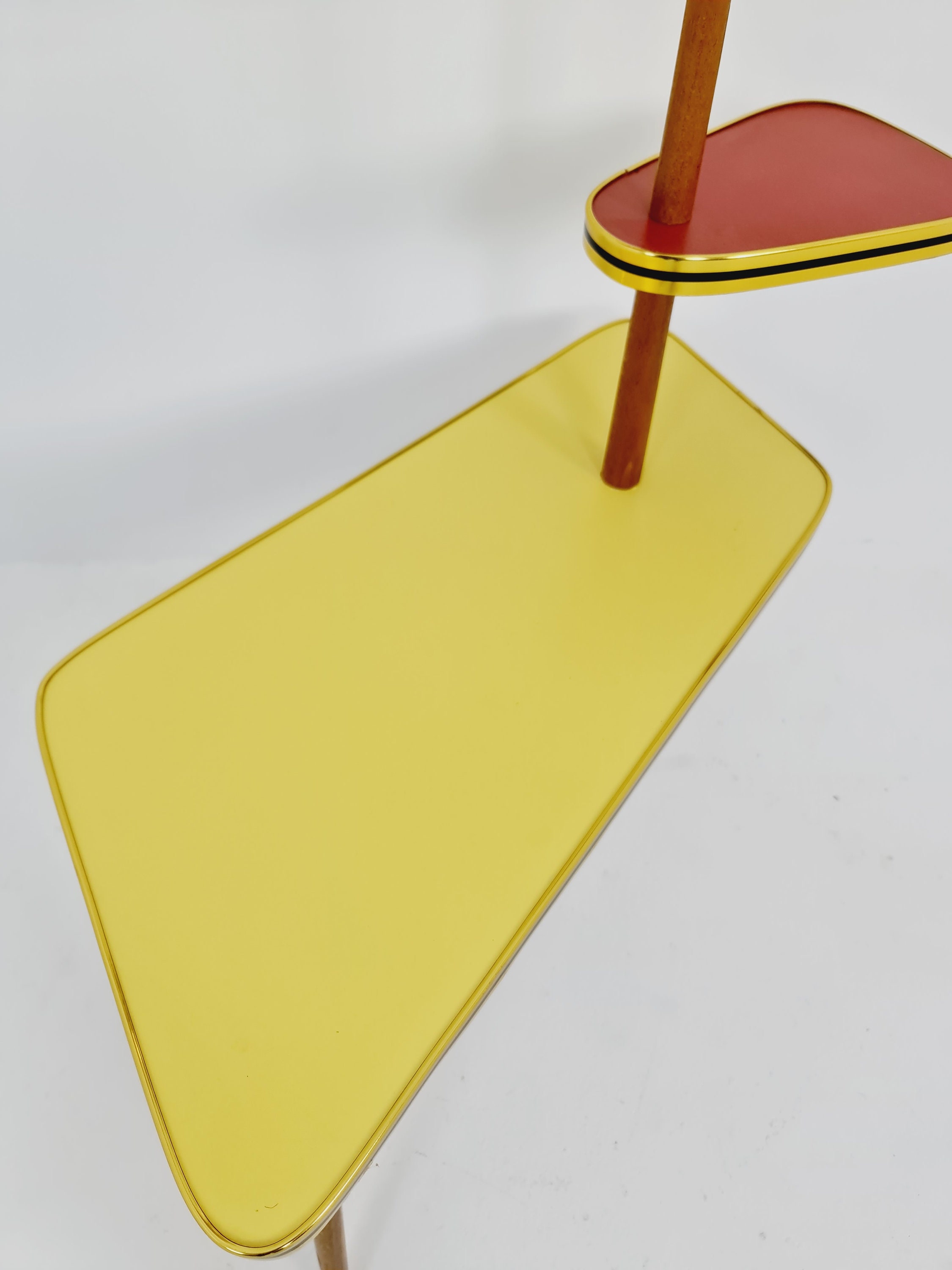 1950s German Plant Stand, Colorful Vintage Mid-century Minimalist ...