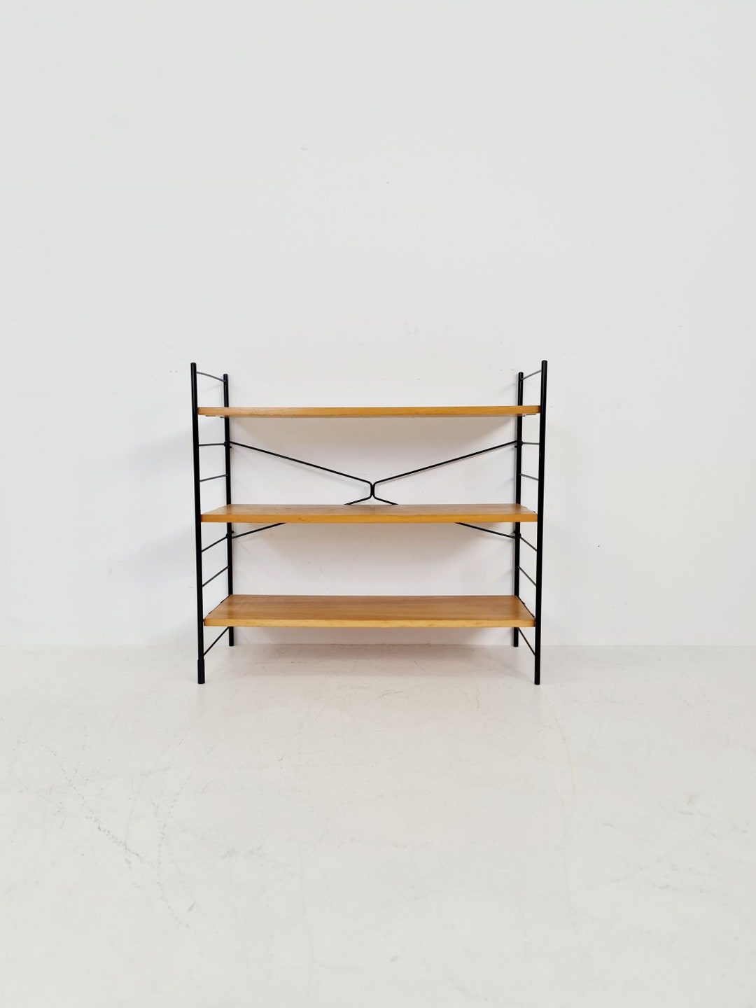 Freestanding String Shelf in Red Oak From the 50s by WHB Germnay - Etsy