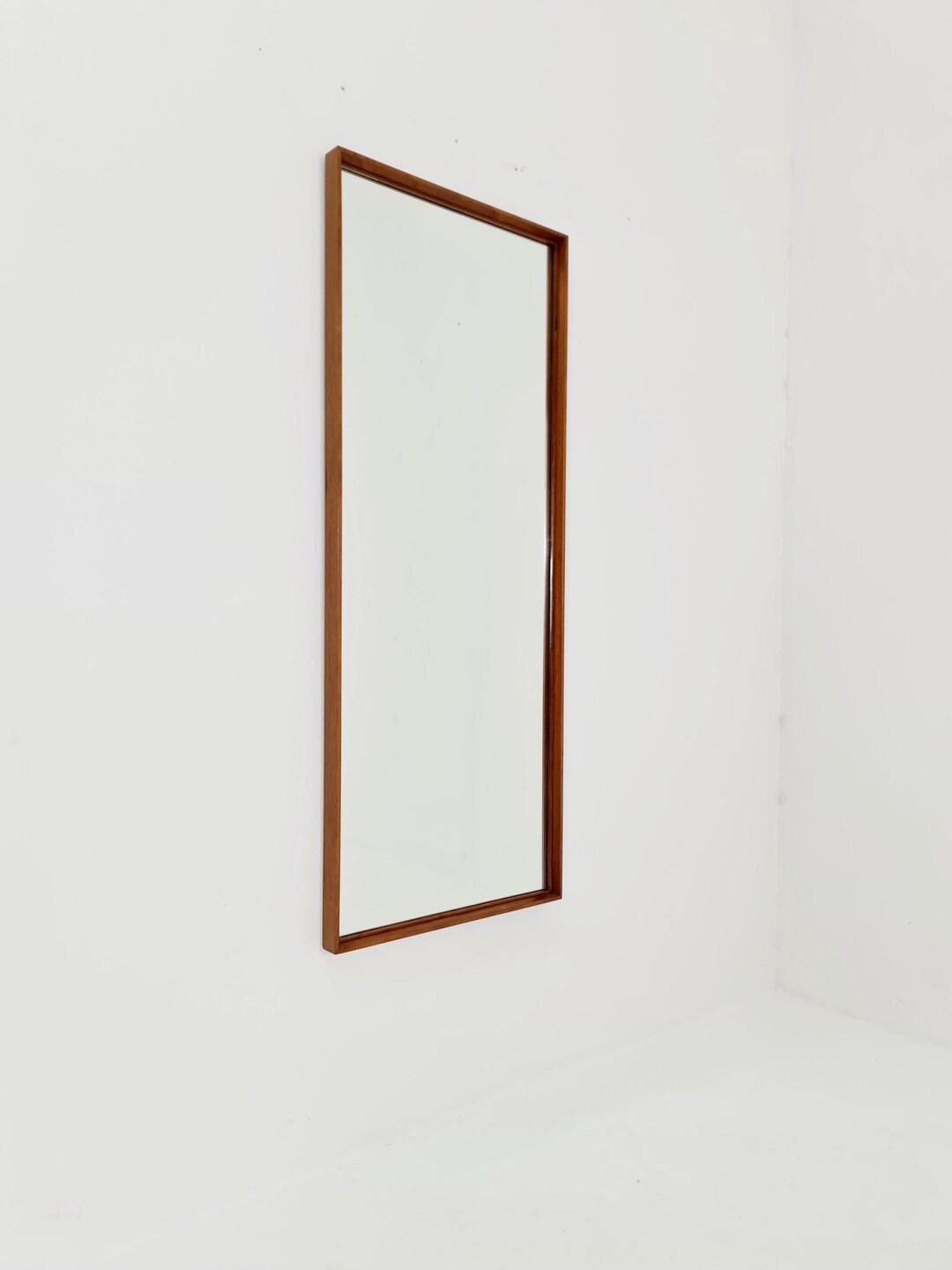 Big Teak German Mid-century Modern Wall-mounted Mirror, 1960s - Etsy