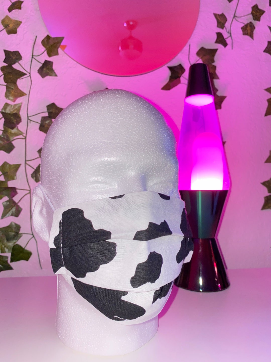 Cow Print Mask - Etsy
