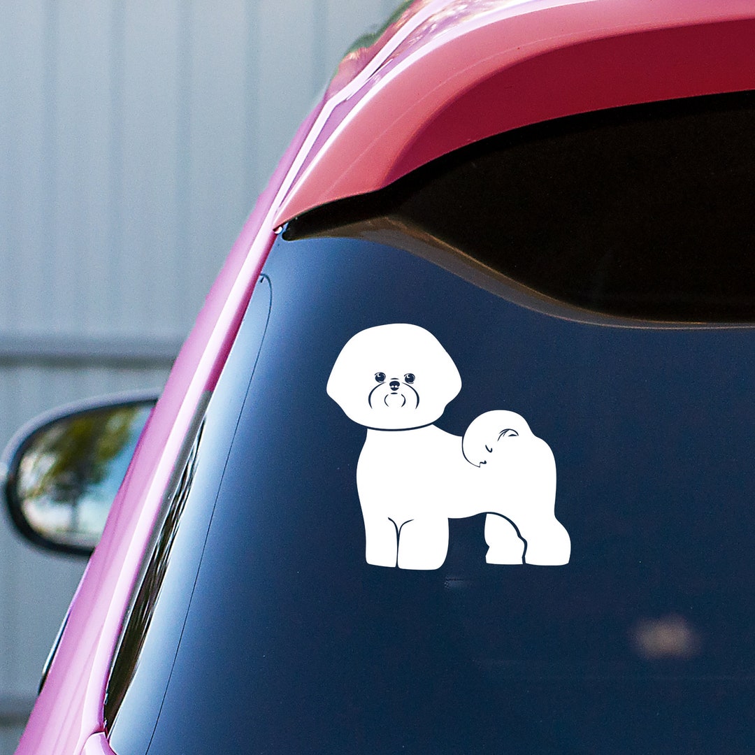Bichon Frise Puppy Decal, Dog Car Decal, Car Stickers for Women ...