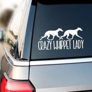 Funny Whippet Car Decal, Sighthound Sticker, Whippet Lover Gift ...