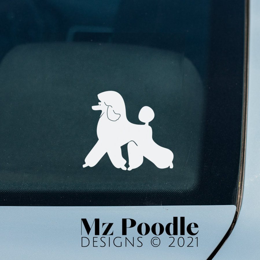 Poodle Puppy Poodle Sticker Dog Car Decal Tumbler Decal - Etsy