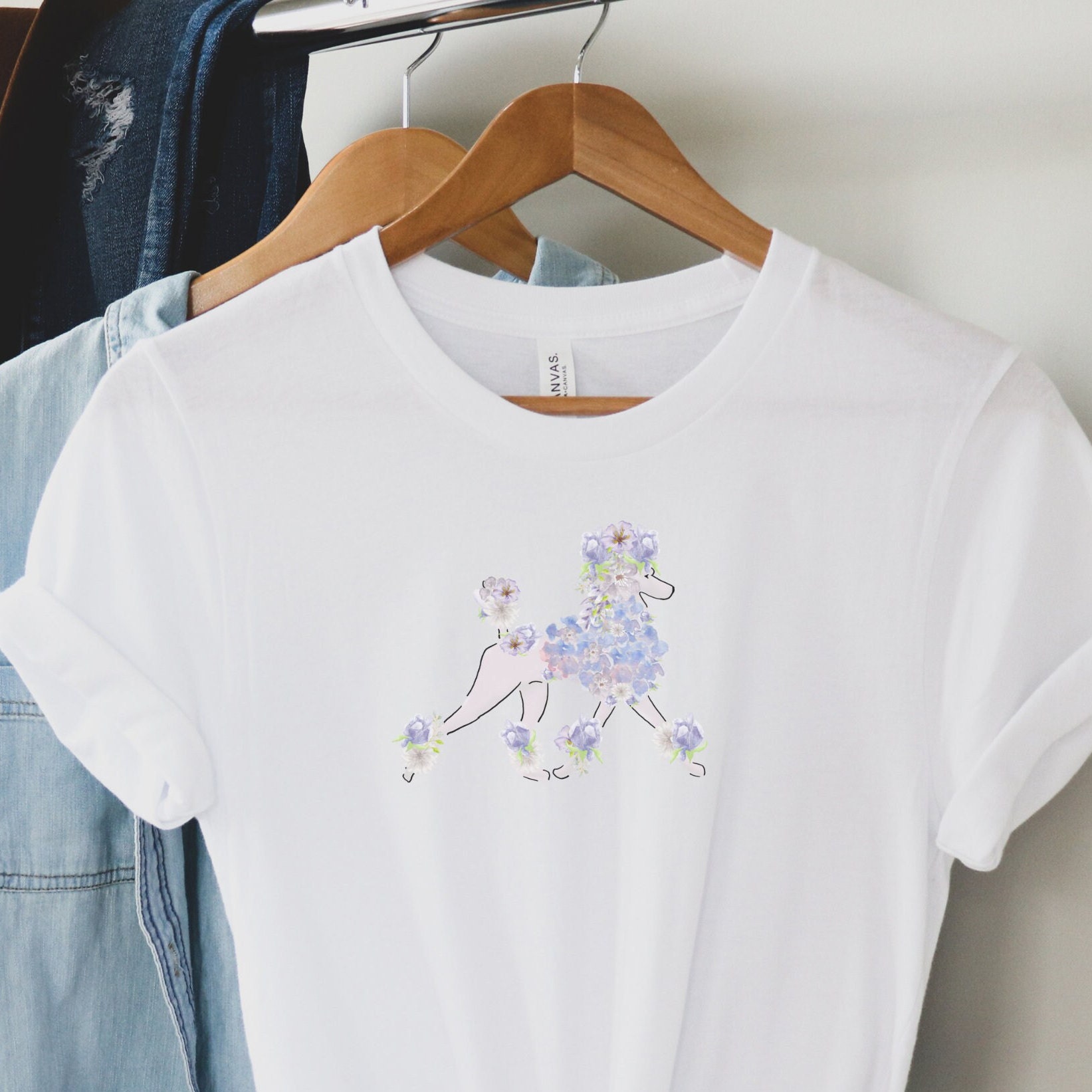 Poodle Tshirt Floral Poodle Shirt Poodle Mom Gift Funny Dog - Etsy