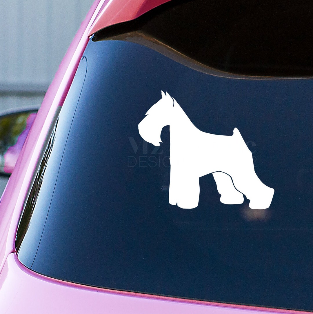 Mini Schnauzer Vinyl Decal, Dog Car Decal, Car Stickers for Women ...