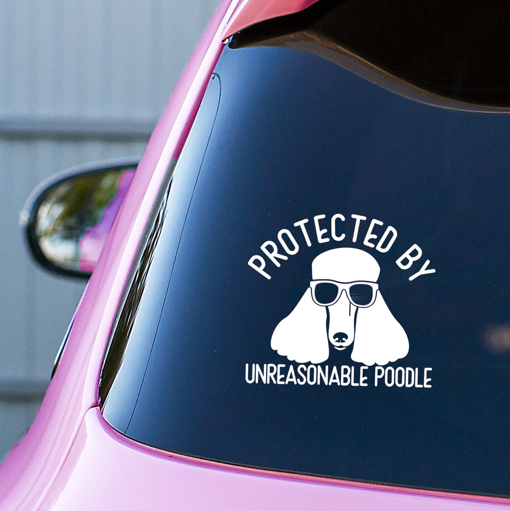 Sarcastic Car Decal Poodle Sticker Dog Silhouette Decal Dog - Etsy