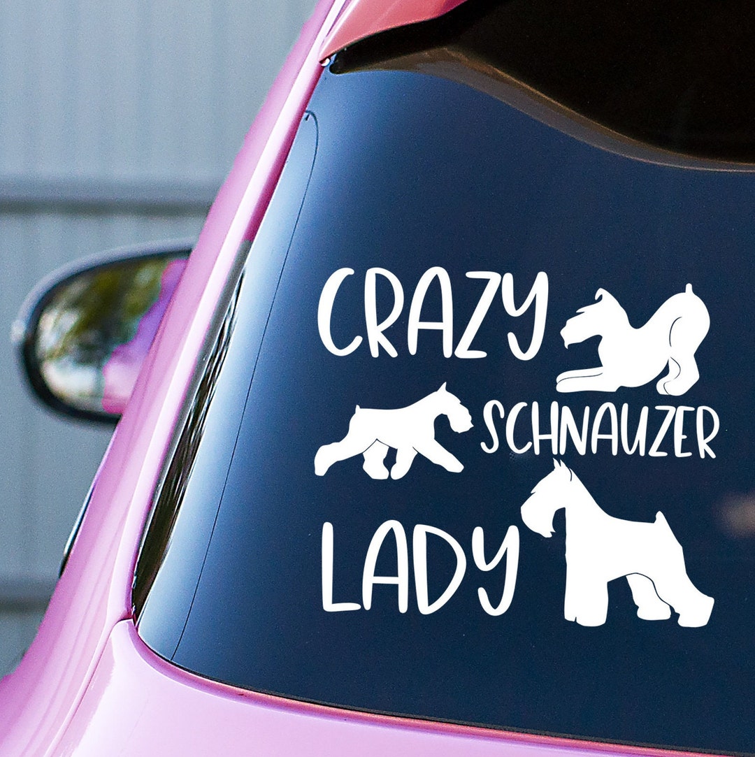 Miniature Schnauzer Decal: Funny Dog Car Sticker, Schnauzer Mom Gift - Etsy