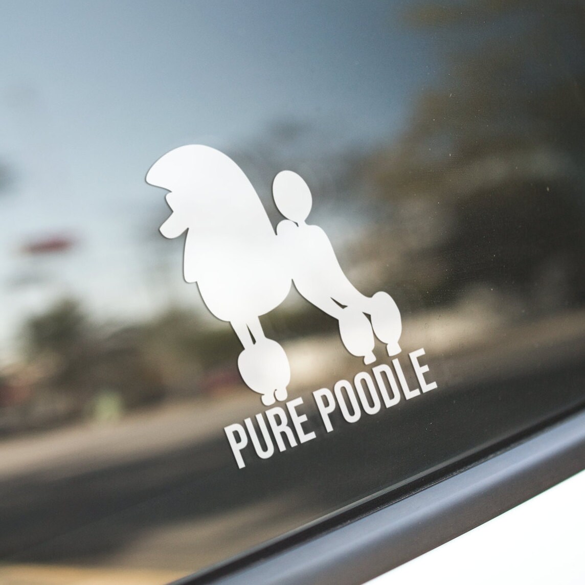 Poodle Silhouette Dog Car Decal Car Stickers for Women | Etsy
