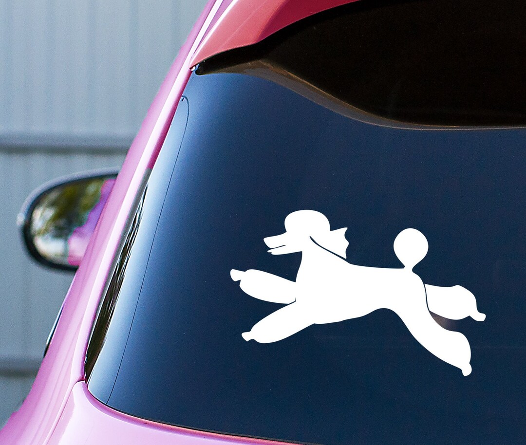 Poodle Silhouette , Dog Car Decal, Car Stickers for Women, Tumbler ...