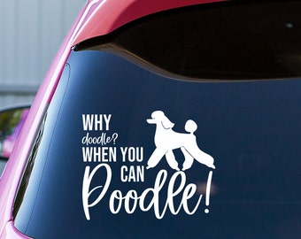 Paper & Party Supplies Bumper Stickers Paper Poodle lover gift, I love ...