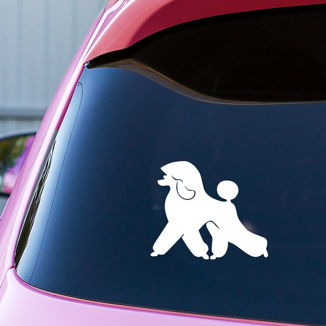 Toy Poodle Silhouette , Dog Car Decal, Car Stickers for Women, Tumbler ...