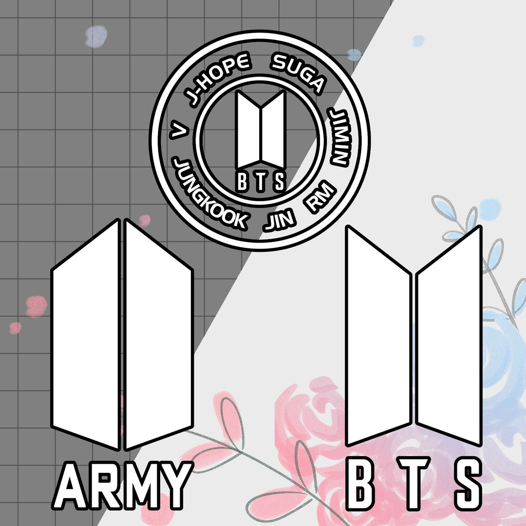 Vinyl Sticker | BTS Logo, BTS Vinyl Sticker, BTS Army Sticker, White ...