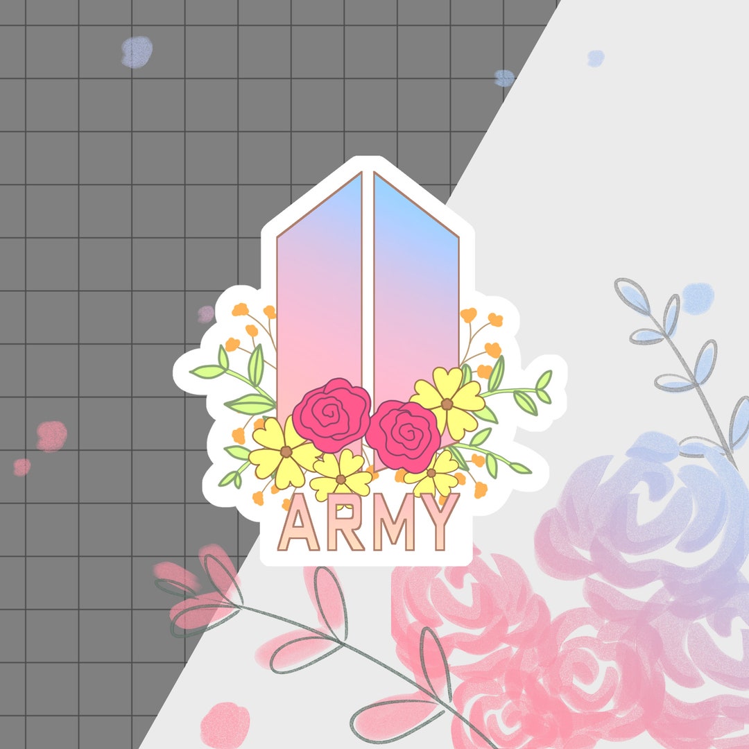 Diecut Sticker | BTS Sticker, K-pop Sticker, BTS Army Logo, Holographic ...