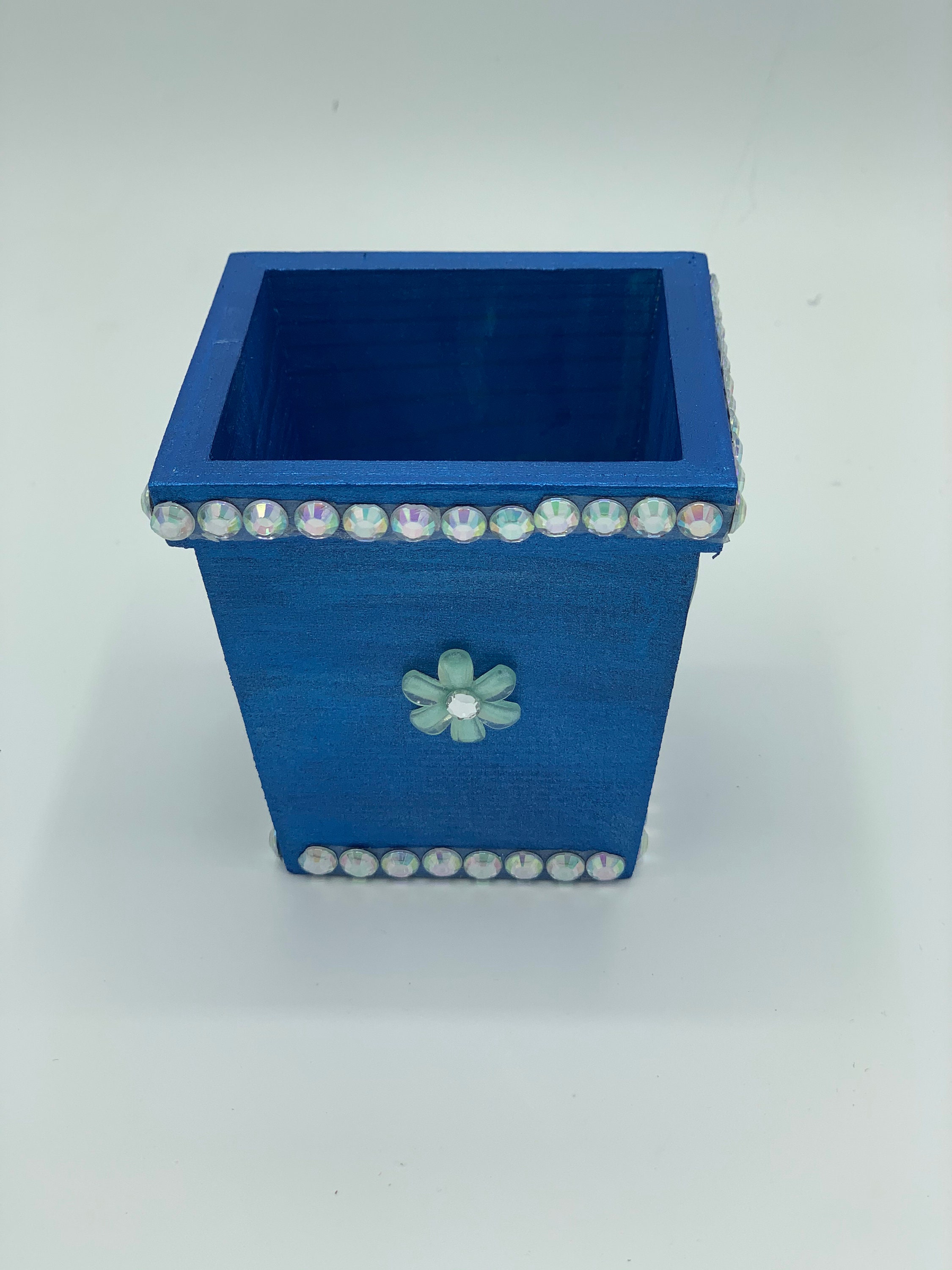Butterfly Pencil Holder/ Flowerpot sapphire Blue for Desk Children/kids ...