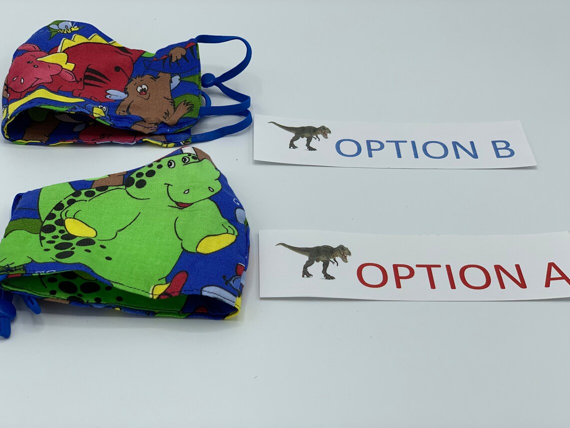 Kids Fun Dinosaur Face Mask Ages 7-9 - Etsy Denmark