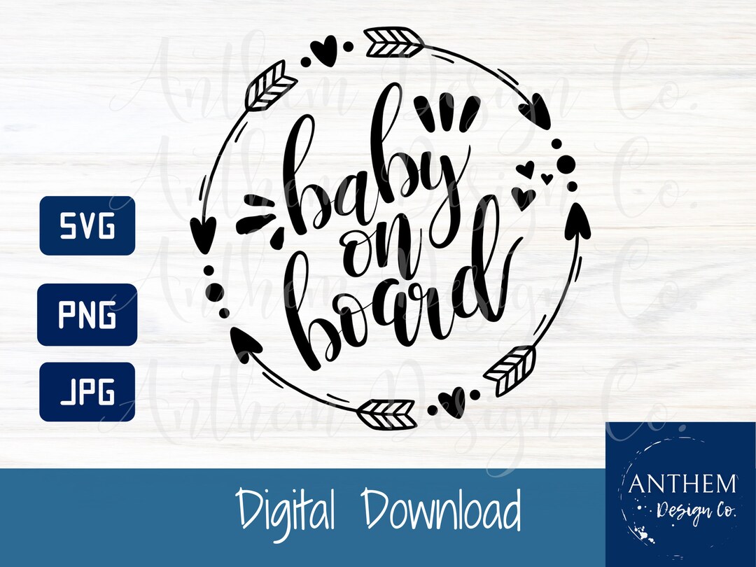 Baby on Board SVG, Baby SVG, Baby on Board Decal, Baby on Board Digital ...