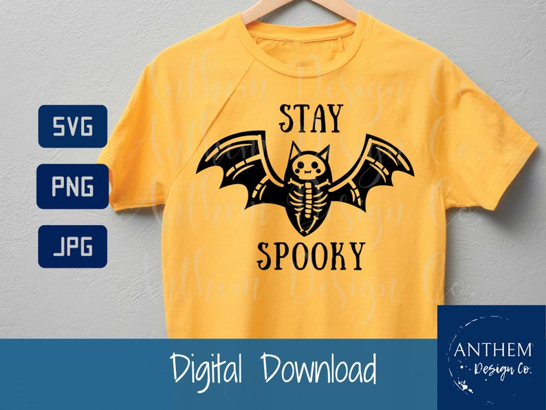 Bat Svg, Stay Spooky Svg, Halloween Svg, Cute Bat Svg, Cute Halloween ...