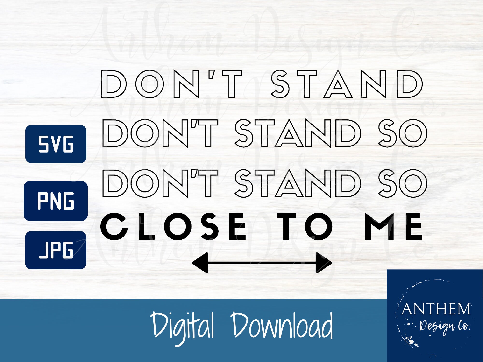 Don't Stand so Close SVG Vaccinated Svg Social Distance | Etsy