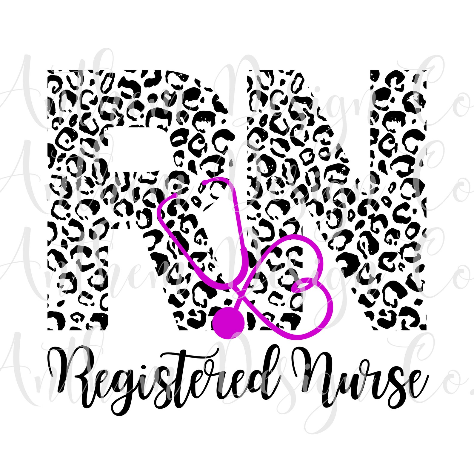 Registered Nurse svg RN svg Leopard RN svg Nursing SVG | Etsy
