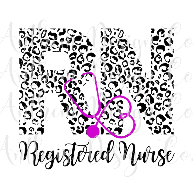 Registered Nurse Svg, RN Svg, Leopard RN Svg, Nursing SVG, Stethoscope ...