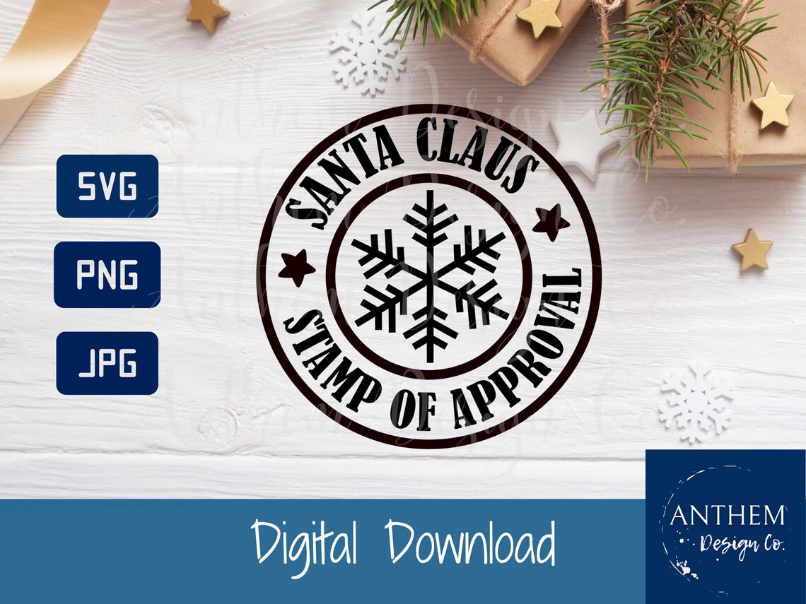 Santa Svg Santa Stamp Svg Santas Workshop Svg Gift From | Etsy