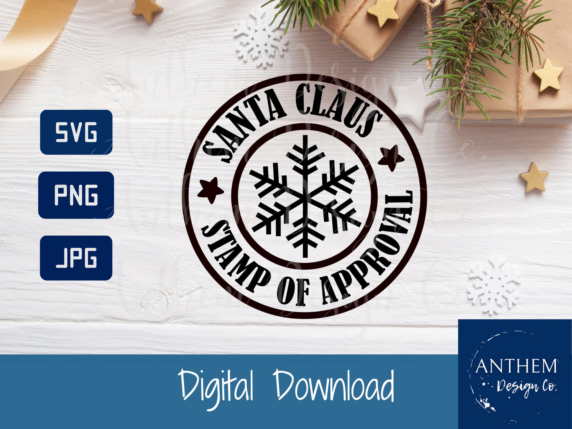 Santa Svg Santa Stamp Svg Santas Workshop Svg Gift From | Etsy