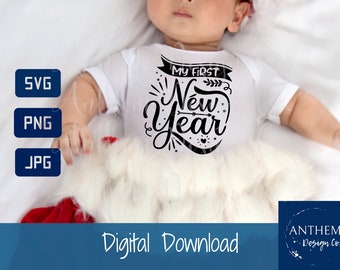 Baby First New Years Svg - Etsy