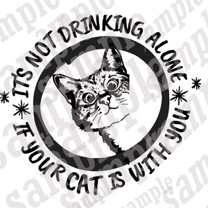 Cat Svg, Social Distance Svg, Drinking With Your Cat, Cat Lady Svg ...