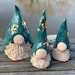 Lucky Gnomes, Set of 3, Gonks Family, Christmas, Green Ceramic Gonks ...