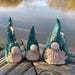 Lucky Gnomes, Set of 3, Gonks Family, Christmas, Green Ceramic Gonks ...