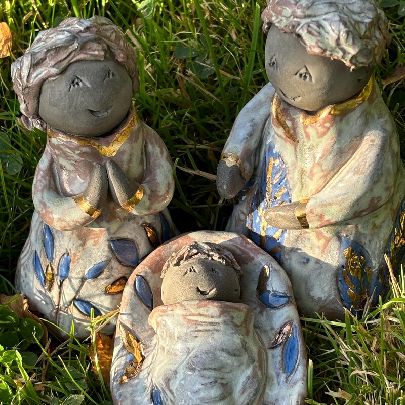 Ceramic Nativity Set - Etsy