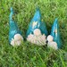 Lucky Gnomes, Set of 3, Gonks Family, Christmas, Green Ceramic Gonks ...