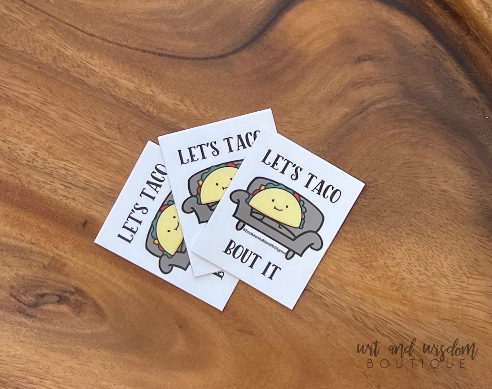 Let's Taco Bout It Sticker Therapy Sticker Counselor - Etsy