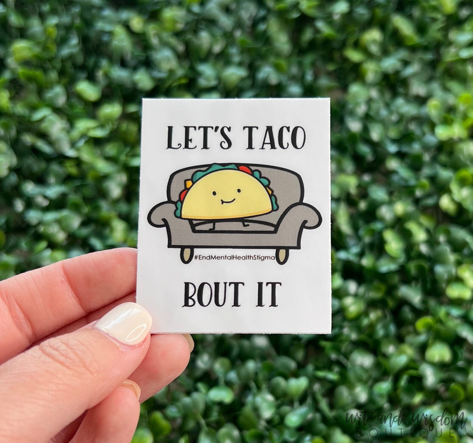 Let's Taco Bout It Sticker Therapy Sticker Counselor - Etsy