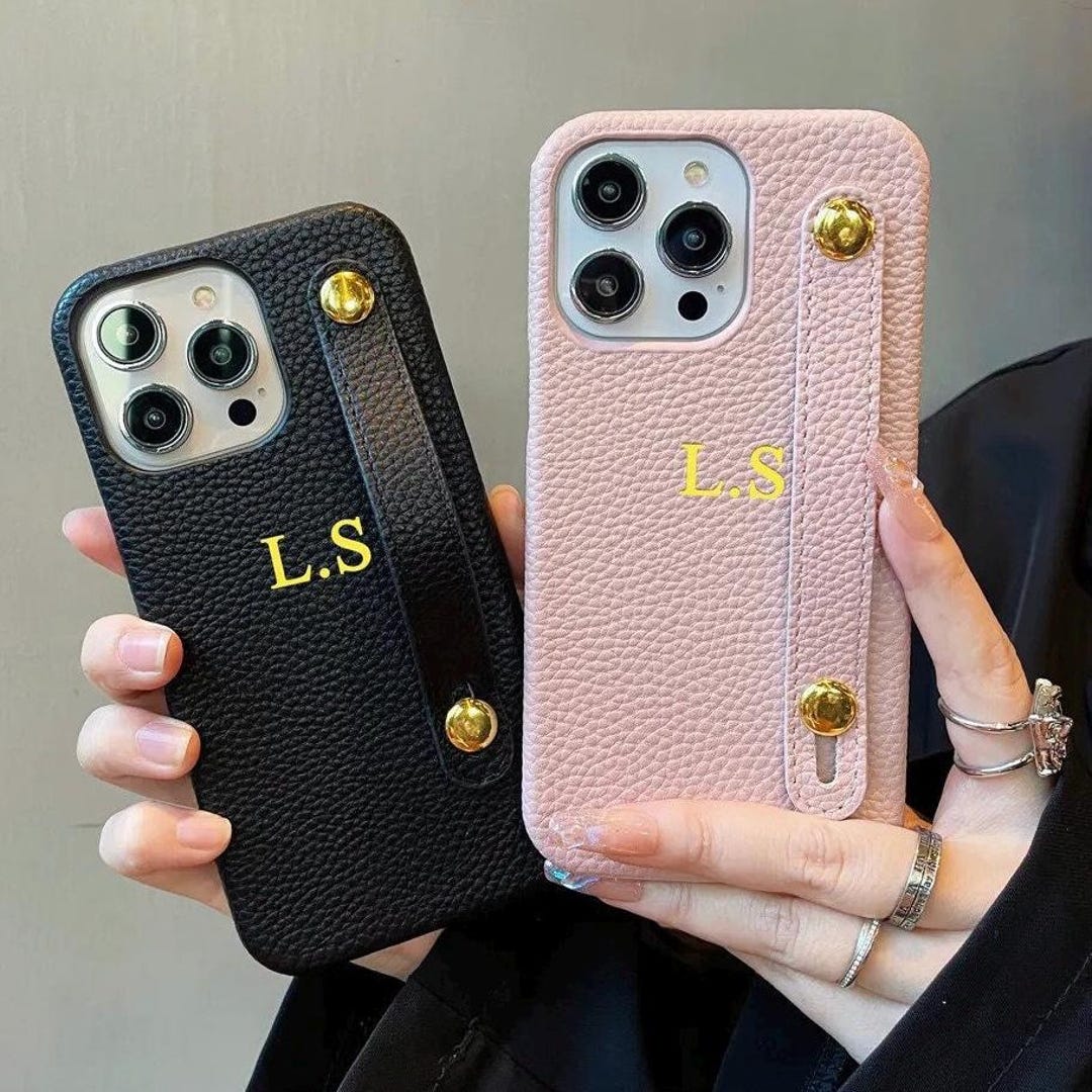 Personalized Initials Case With Strap for iPhone 15/14/13/12/11/pro/pro ...