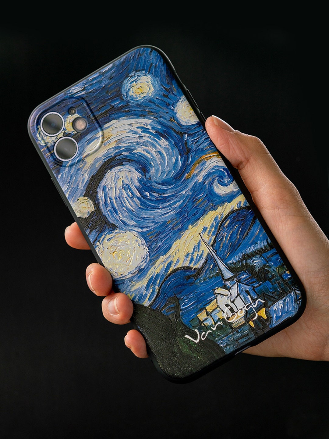 3D Starry Night Van Gogh Case for iPhone 16/15/14/13/12/11/pro/pro Max ...
