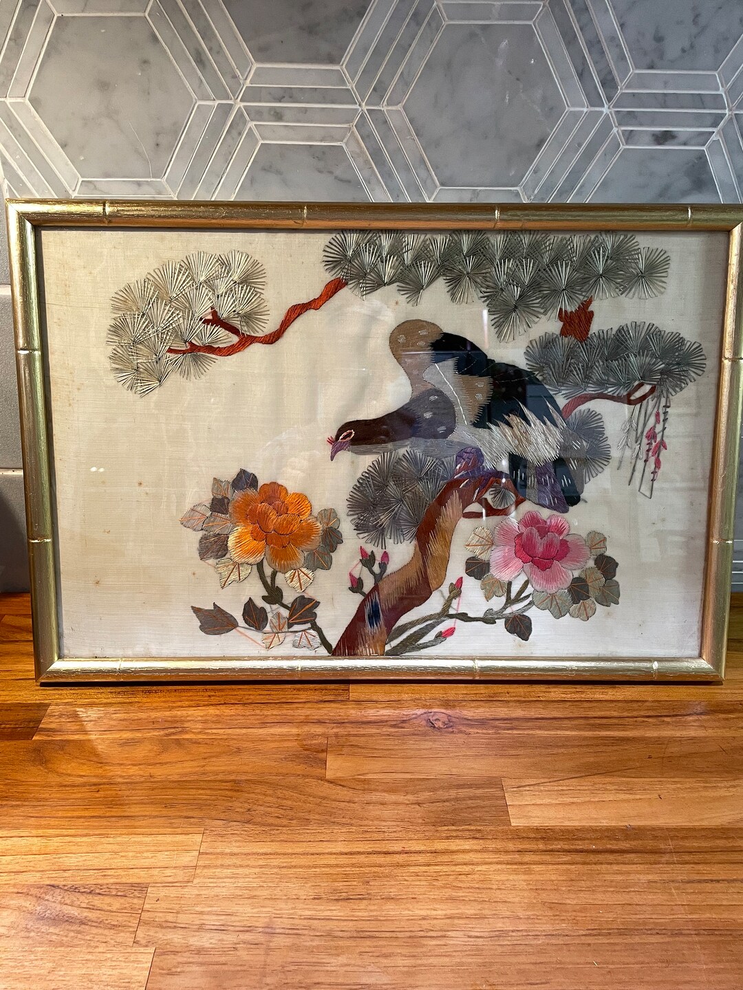 Chinoiserie Silk Embroidery Wall Art - Etsy