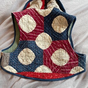 Bolero Vest From Vintage Handsewn Indigo Snowball Quilt Medium - Etsy
