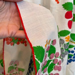 Handmade Vintage Strawberry Tablecloth Tate Dress- Size 10 - Etsy